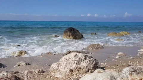 Waves of a restless turbulent ocean that... | Stock Video | Pond5