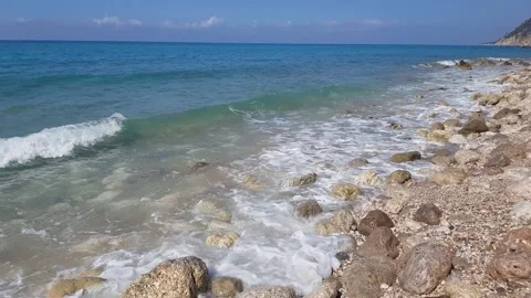 Waves of a restless turbulent ocean that... | Stock Video | Pond5