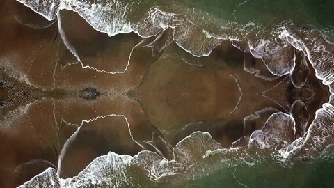 Waves on the sand - animated texture bac... | Stock Video | Pond5