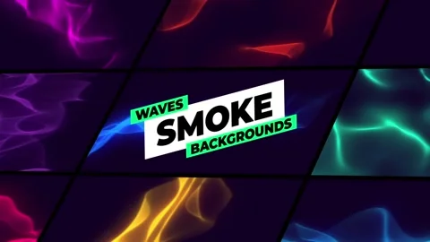 Waves Smoke Backgrounds ~ After Effects Project #310451498