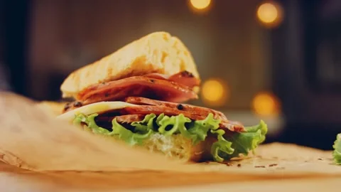 Waviness effect of Sandwich with French ... | Stock Video | Pond5