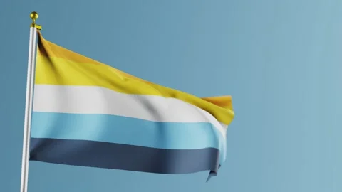 Waving aroace (aromantic asexual) pride ... | Stock Video | Pond5
