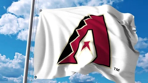 Waving flag with Arizona Diamondbacks pr... | Stock Video | Pond5