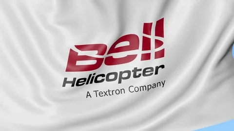 Waving flag with Bell Helicopter logo. S... | Stock Video | Pond5