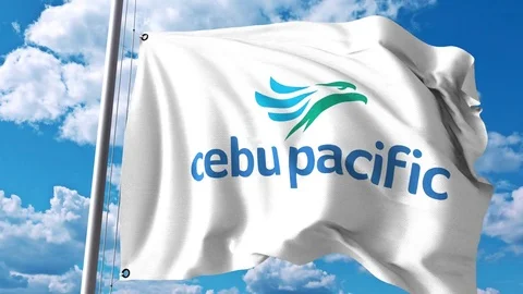 Waving flag with Cebu Pacific logo. 4K e... | Stock Video | Pond5