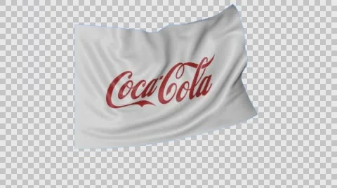 Waving flag with Coca-Cola logo, seamles... | Stock Video | Pond5