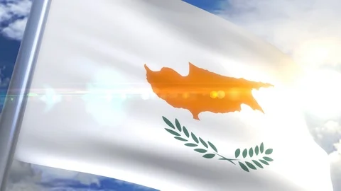 Waving flag of Cyprus Animation | Stock Video | Pond5