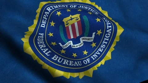 Waving Flag with FBI Logo | Stock Video | Pond5