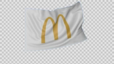 Waving flag with McDonald's logo, seamle... | Stock Video | Pond5