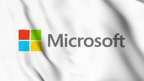 Waving Flag of Microsoft video backgroun... | Stock Video | Pond5