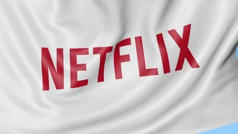 Waving flag with Netflix logo, seamless ... | Stock Video | Pond5