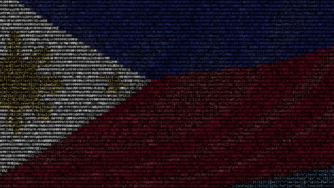 Waving flag of Philippines made of text ... | Stock Video | Pond5