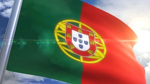 Waving flag of Portugal Animation | Stock Video | Pond5