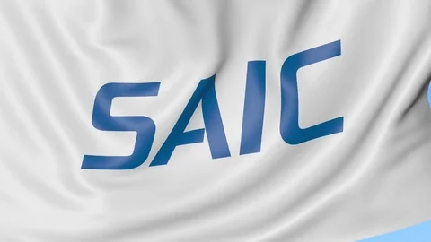 Waving flag with Saic logo. Seamles loop... | Stock Video | Pond5