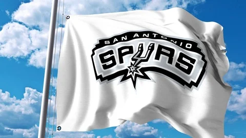 Waving flag with San Antonio Spurs profe... | Stock Video | Pond5