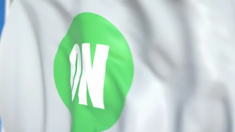 Waving flag with On Semiconductor logo, ... | Stock Video | Pond5