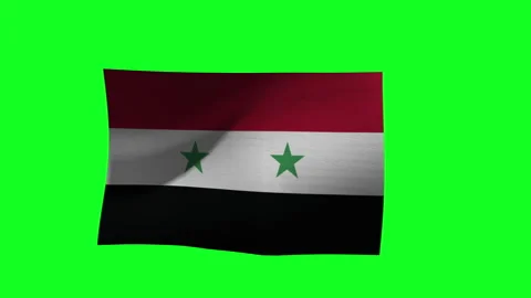 Waving Flag of Syria on Green Screen. 3d... | Stock Video | Pond5