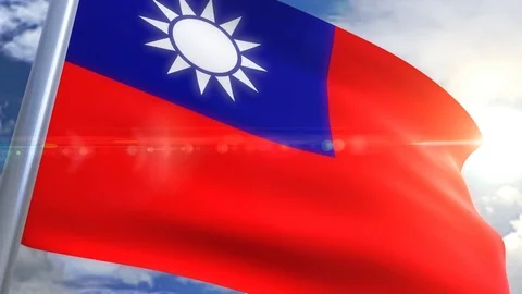 Waving flag of Taiwan Animation | Stock Video | Pond5