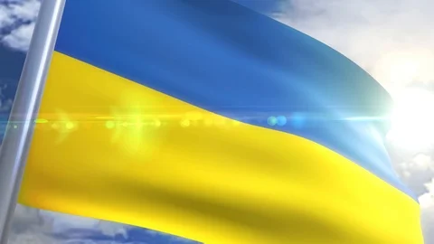 Waving flag of Ukraine Animation | Stock Video | Pond5