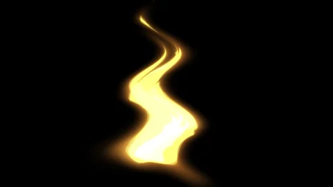 Waving flame of fire on black background... | Stock Video | Pond5