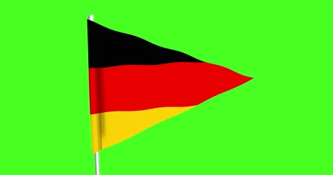 Waving German flag, 4K animation on gree... | Stock Video | Pond5