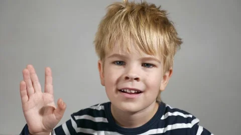 Waving Hand Blow Kiss Hello Goodbye Gest... | Stock Video | Pond5