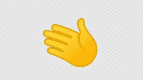 Waving Hand Emoji Animated on a Transpar... | Stock Video | Pond5