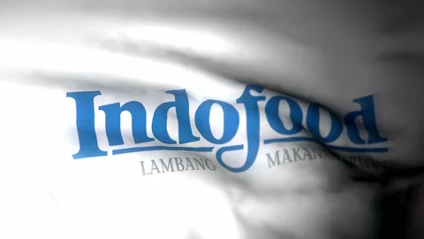 Waving INDOFOOD flag for background vide... | Stock Video | Pond5