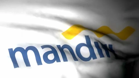 Waving MANDIRI flag for background vide... | Stock Video | Pond5