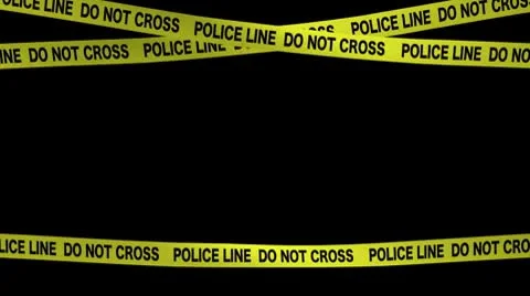 waving police tape frame with alpha matt... | Stock Video | Pond5