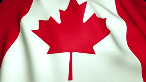 Waving realistic Canada flag in 4K , loo... | Stock Video | Pond5