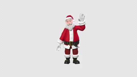 Waving Santa Claus: 3D Animated Loop Wit... | Stock Video | Pond5