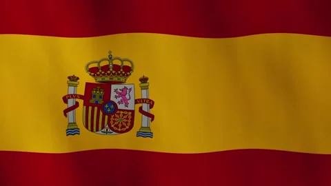 Waving Spain Flag Animation Background | Stock Video | Pond5