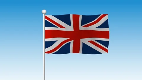 Waving Union Jack Flag Animation | Stock Video | Pond5