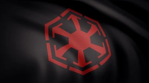 Waving in the wind flag with the symbol ... | Stock Video | Pond5