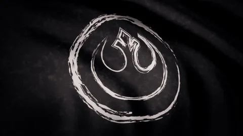 Waving in the wind flag with the symbol ... | Stock Video | Pond5