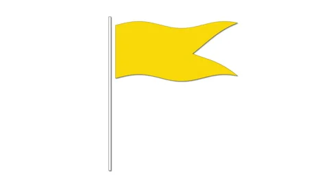 Waving yellow flag seamless loop animati... | Stock Video | Pond5