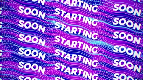 Wavy Animated STARTING SOON Message - Sc... | Stock Video | Pond5