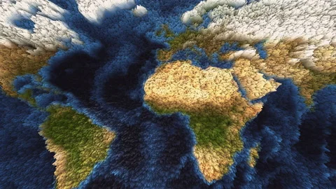 Wavy Animation of the World Map | Stock Video | Pond5