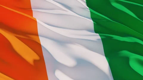 Wavy background of the Irish flag waving... | Stock Video | Pond5
