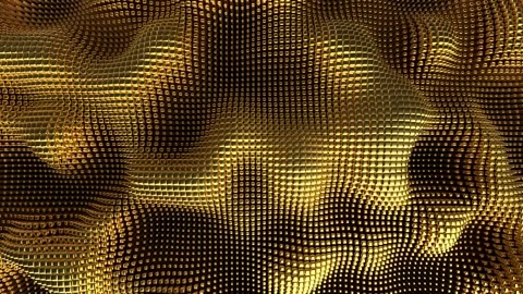 Wavy Moving Gold Background Loop | Stock Video | Pond5