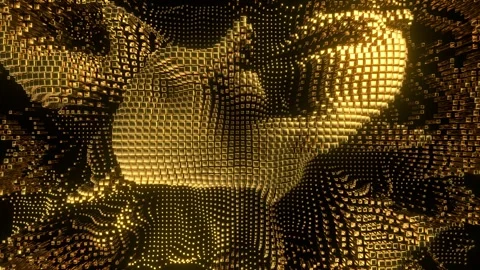Wavy Moving Gold Background Loop | Stock Video | Pond5