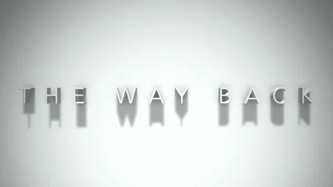 the way back 3D title animation white te... | Stock Video | Pond5