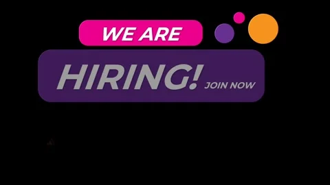 we are hiring text animation green scree... | Stock Video | Pond5