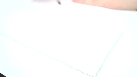 We draw a football field. We draw on pap... | Stock Video | Pond5