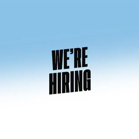 we re hiring, text animation with blue a... | Stock Video | Pond5