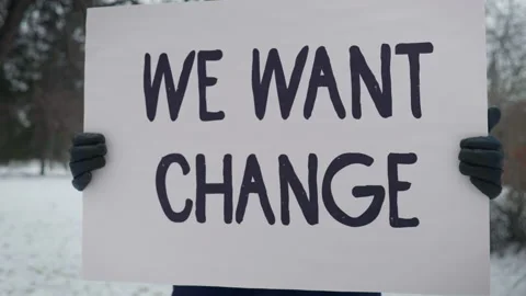We Want Change Political Action Protest ... | Stock Video | Pond5