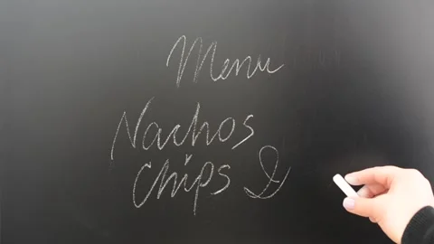 We write on a menu board. Inscription ch... | Stock Video | Pond5