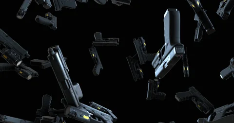 weapon glock on a transparent background | Stock Video | Pond5