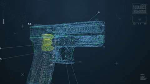Weapon HUD animation. Gun detection | Stock Video | Pond5